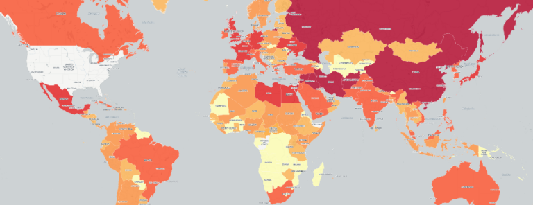 2016 Country Choropleth Map The Gdelt Project