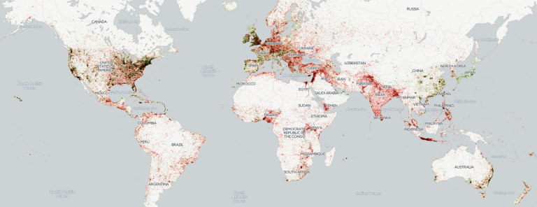 Map: Global Happiness In 2016 – The GDELT Project