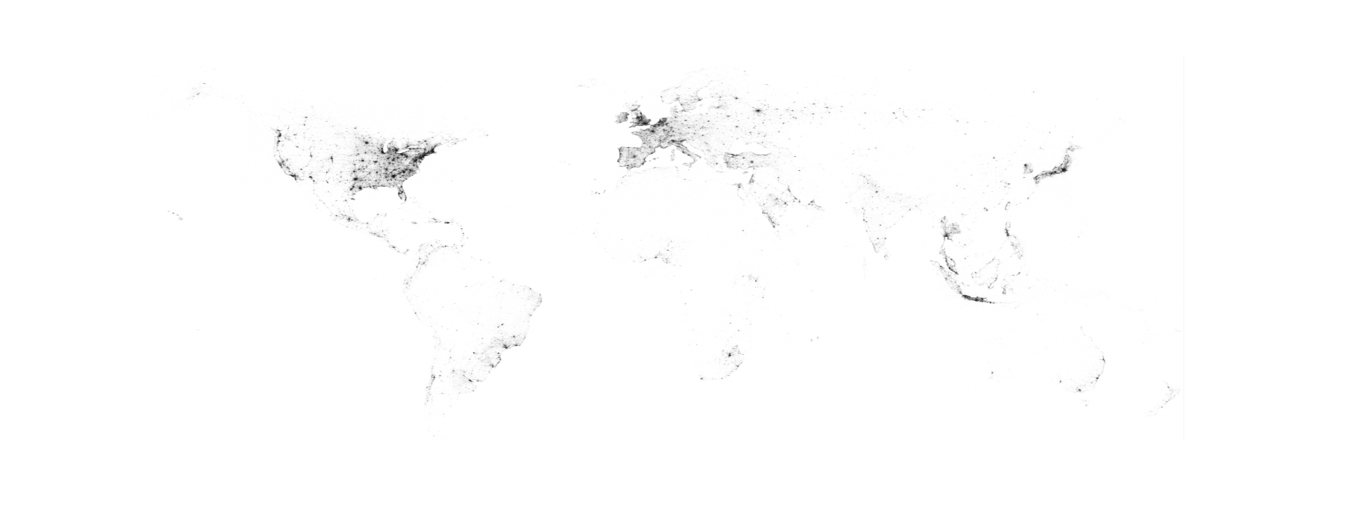 Twitter 2012-2018: Zoomable Interactive Map Of Geotagged Tweets (Light ...