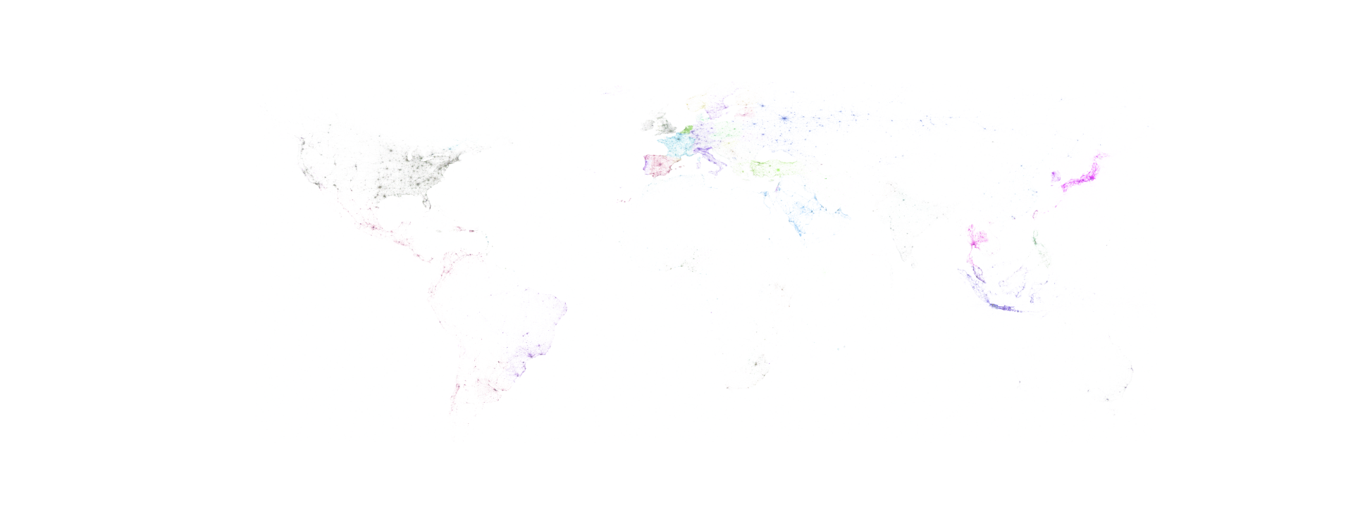 Twitter 2012-2018: Zoomable Interactive Map Of Geotagged Tweets By ...