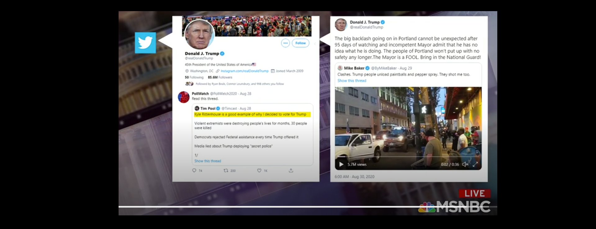 An Example Of Television News Showing Trump “Liking” A Tweet – The ...