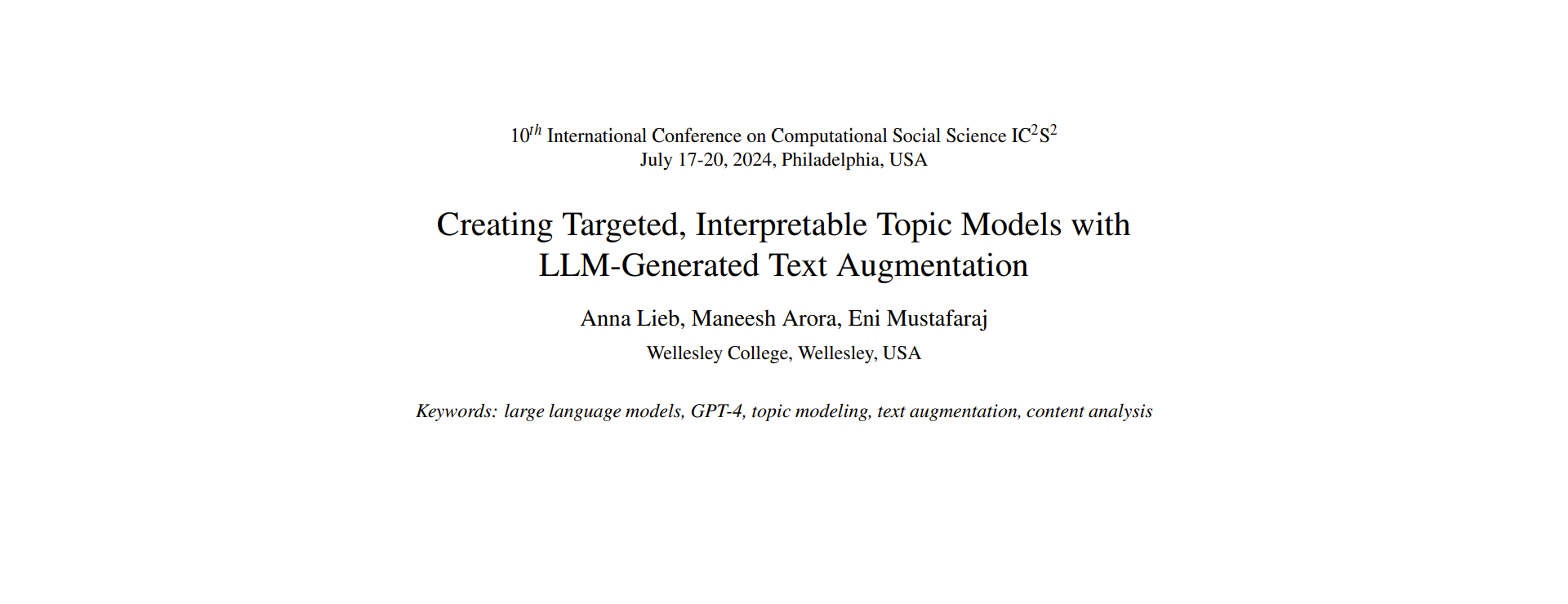 Creating Targeted, Interpretable Topic Models with LLM-Generated Text ...